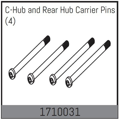 C-Hub and Rear Hub Carrier Pins (4) | Promodels.cz
